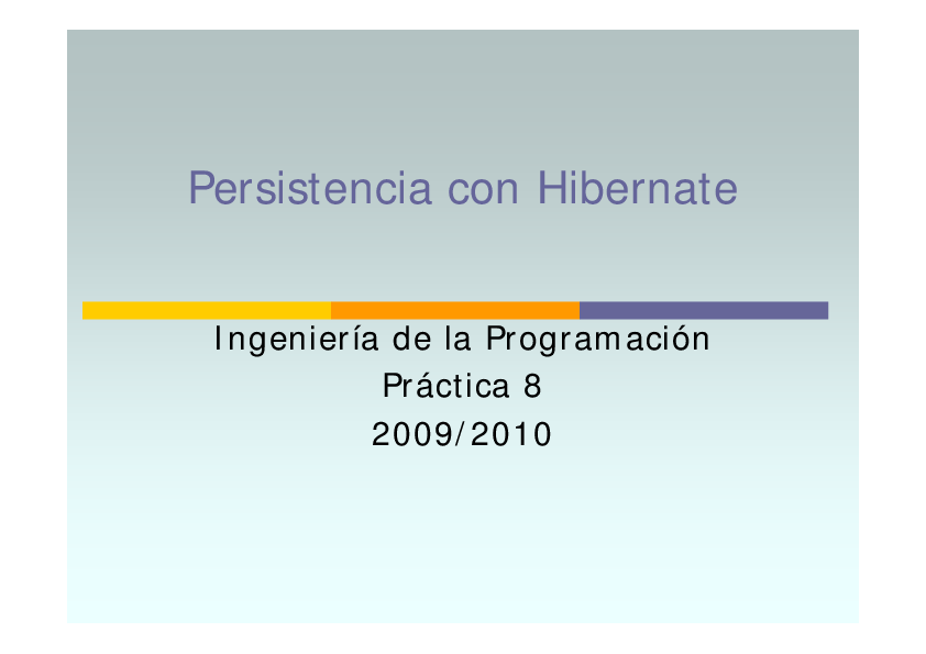 (PDF) Persistencia con Hibernate Persistencia con Hibernate