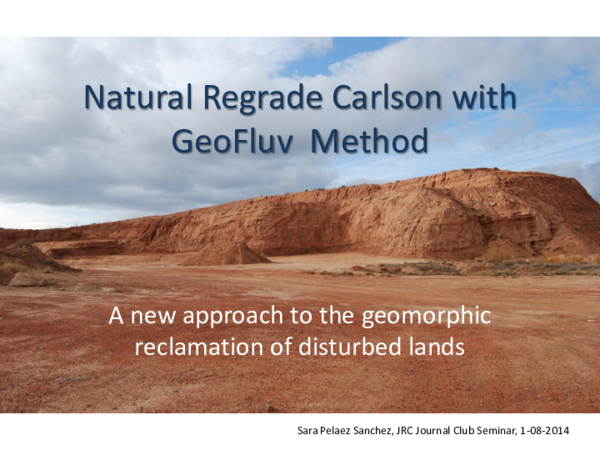 (PDF) A new approach to the geomorphic reclamation of disturbed lands ...
