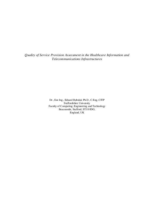 (PDF) Reviews - Letters - Reports Quality of Service Provision ...