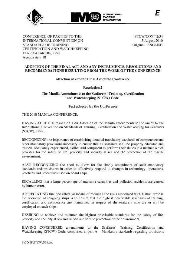 (PDF) E ADOPTION OF THE FINAL ACT AND ANY INSTRUMENTS, RESOLUTIONS AND ...