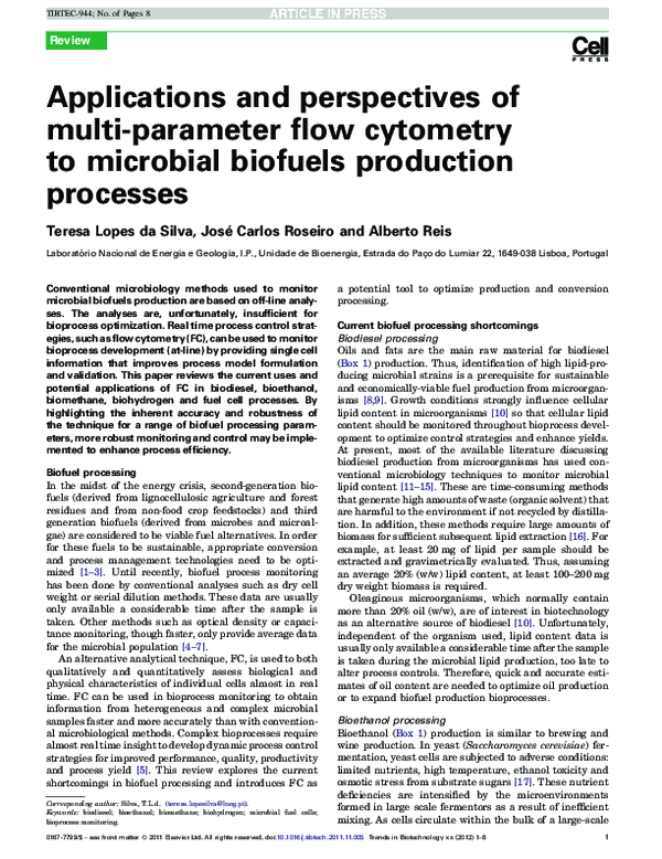 (PDF) Applications and perspectives of multi-parameter flow cytometry to microbial biofuels ...