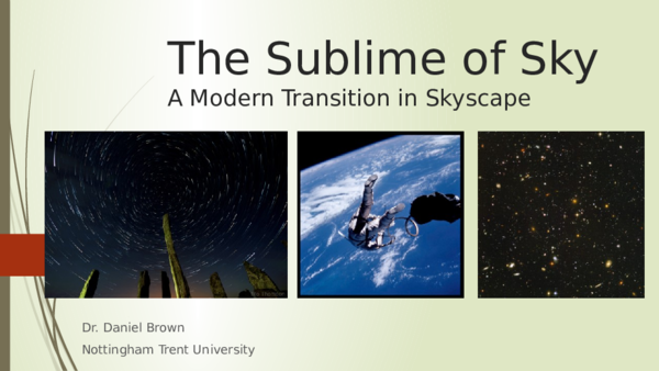 (PPT) The Sublime of Sky - Modern Transition in Skyscape