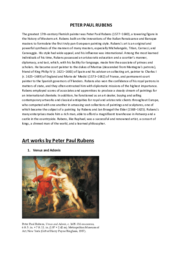 (PDF) PETER PAUL RUBENS