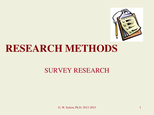 (PDF) Introduction to Survey Research in Psychology
