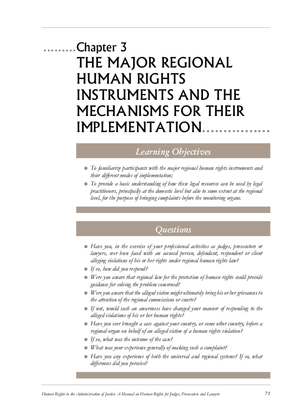 (PDF) Regional Human Rights