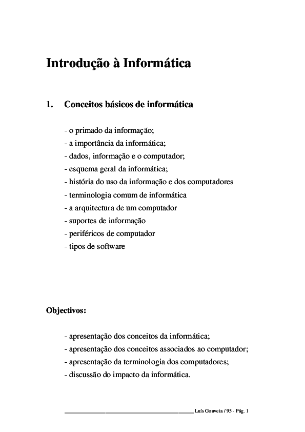 (PDF) Introdução à Informática