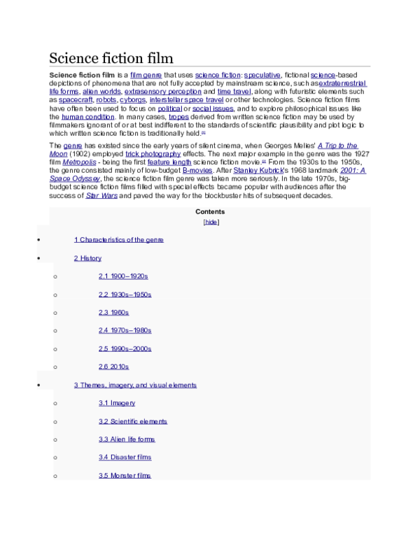 (DOC) Science fiction film