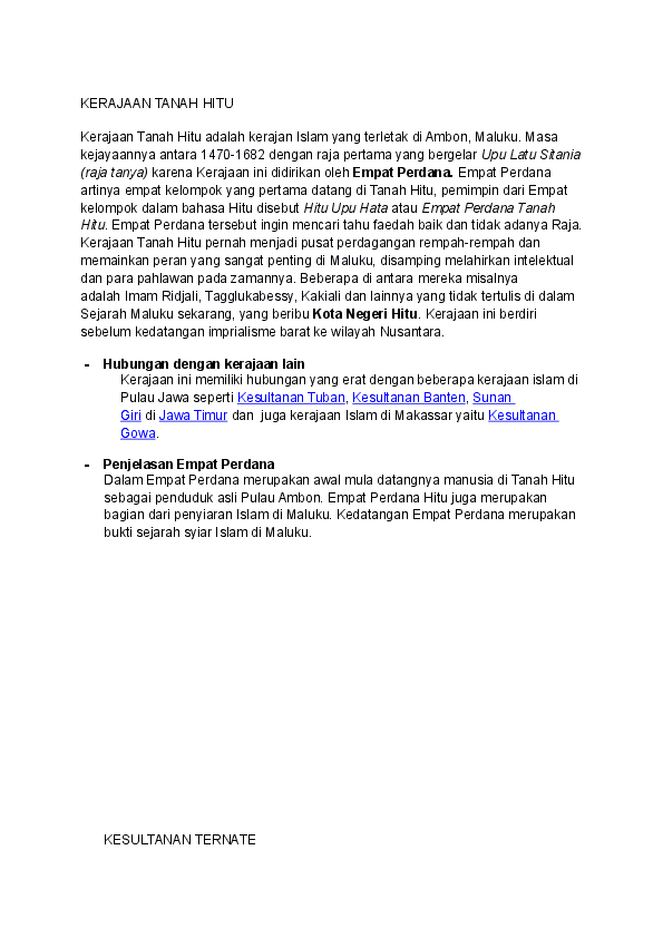 (DOC) KERAJAAN TANAH HITU