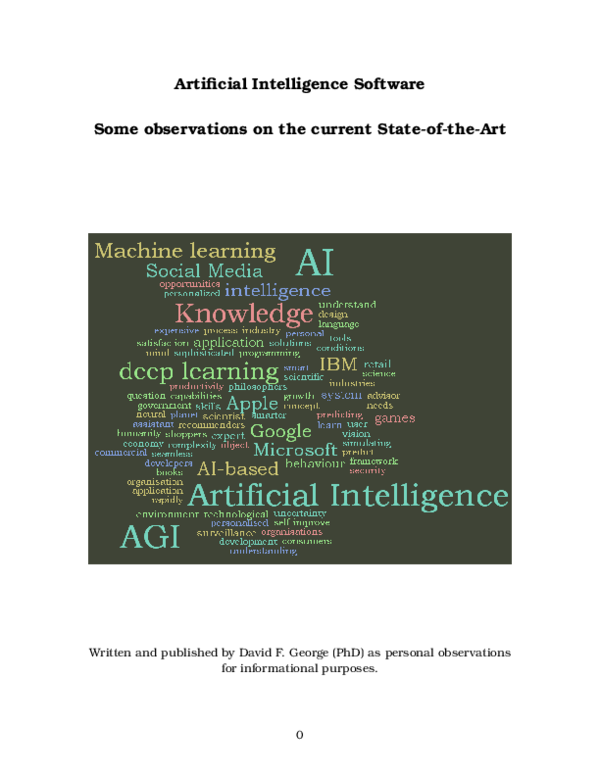 (DOC) AI - Some observations on the current State-of-the-Art