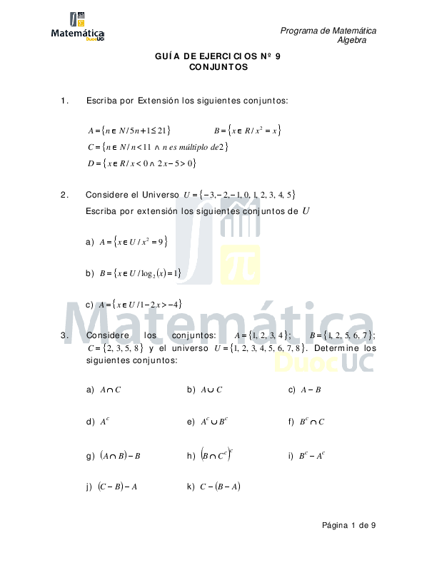 (PDF) Programa de Matemática Algebra