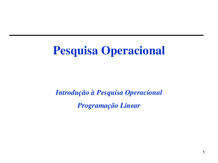 (PDF) Pesquisa Operacional Introdução à Pesquisa Operacional ...