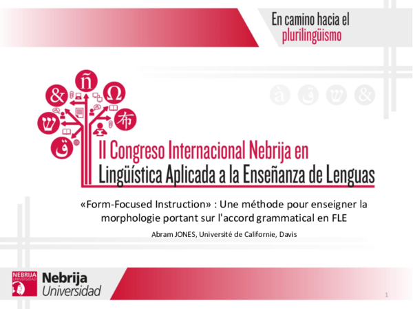 (PDF) «Form-Focused Instruction» Une méthode pour enseigner la ...