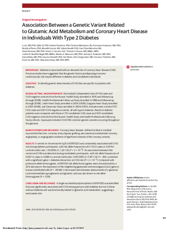 (PDF) Nurses’ Health Study Health Professionals Follow-up Study Cases ...