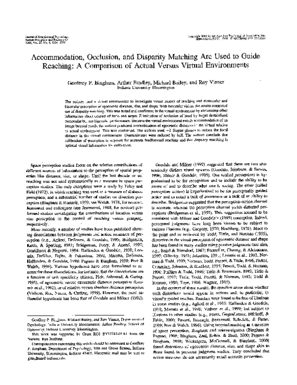 (PDF) Bingham, G. P., Bradley, A., Bailey, M., & Vinner, R. (2001 ...