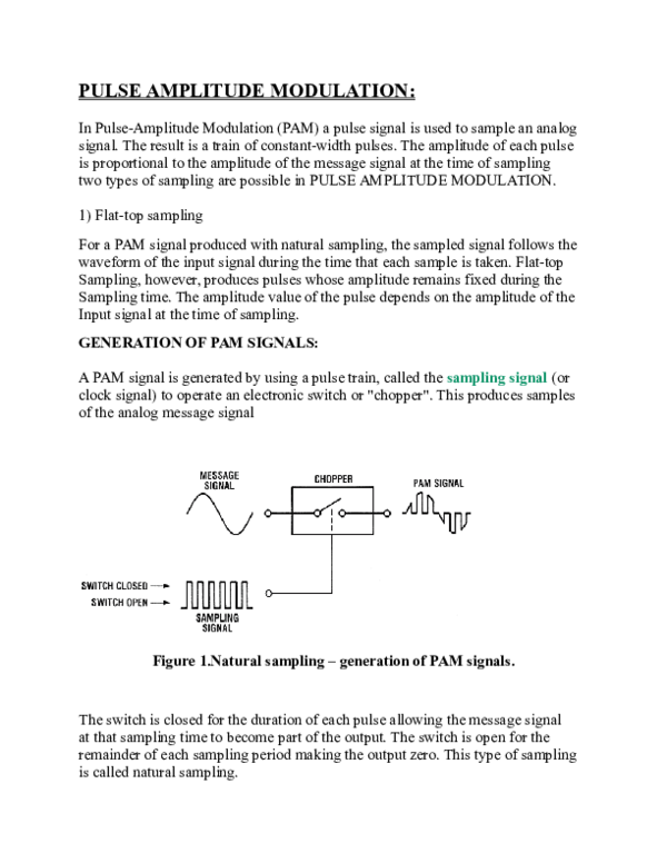 (DOC) Pulse Modulation Generation