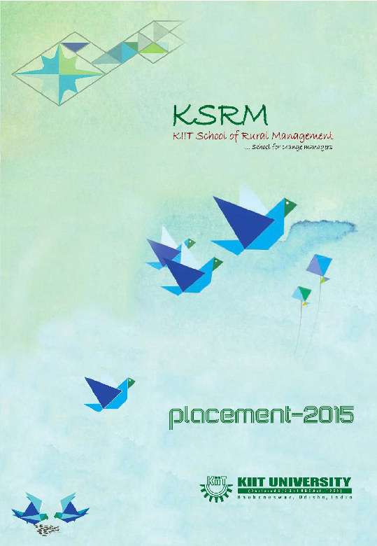 (PDF) KIIT School of Rural Management (KSRM) Placement-2015 Content