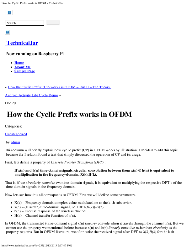How the Cyclic Prefix works in OFDM » TechnicalJar How the Cyclic ...