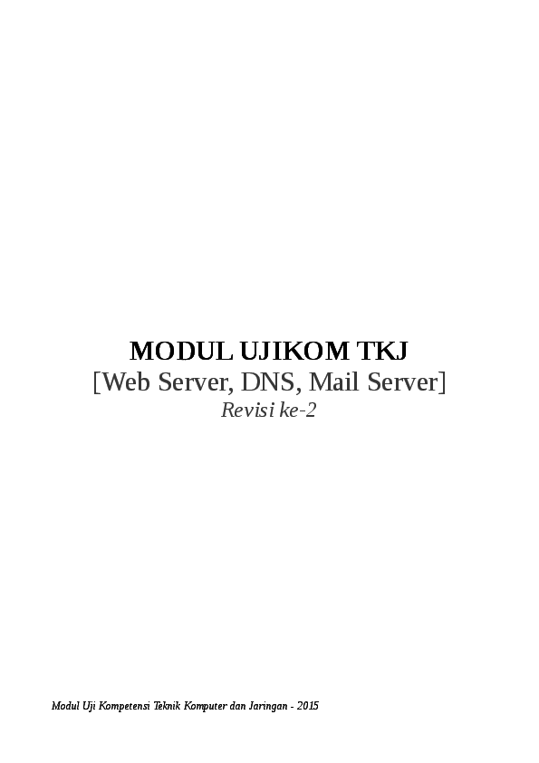 (PDF) Modul Ujikom - DNS, Web Server dan Mail Server