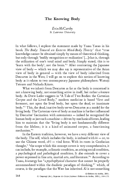 (PDF) The knowing body