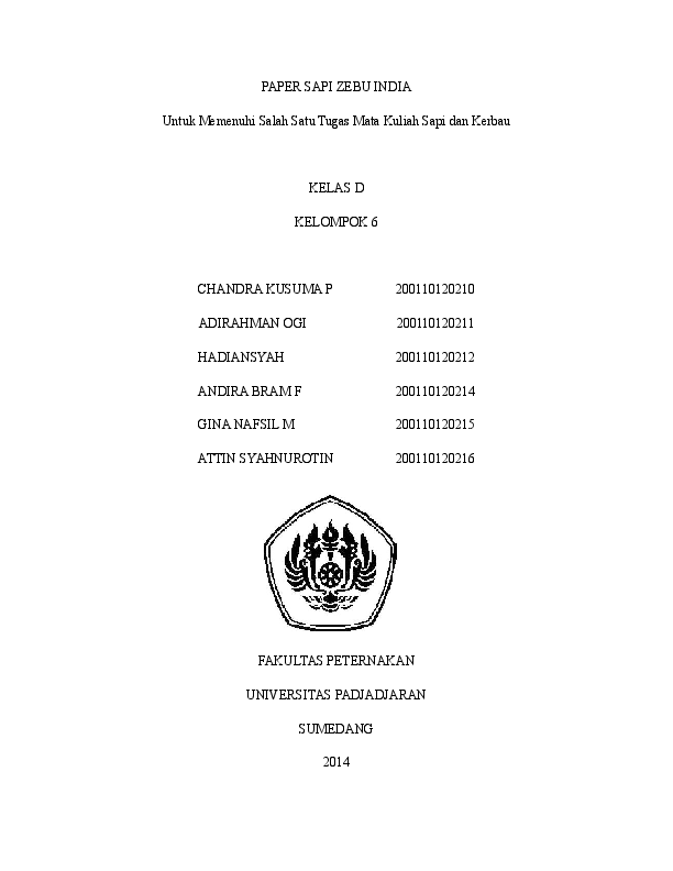 (DOC) PAPER SAPI ZEBU INDIA