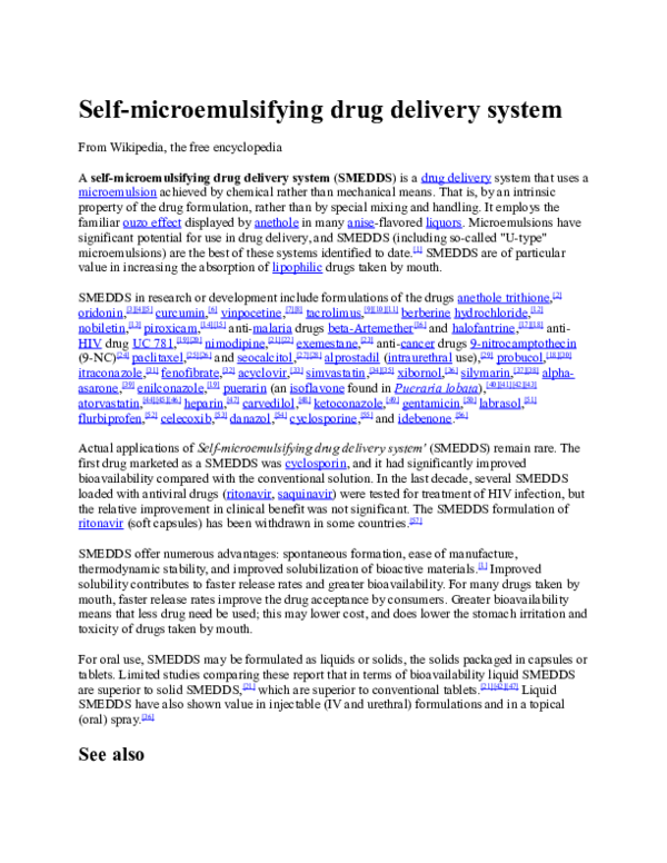 Doc Self Microemulsifying Drug Delivery System