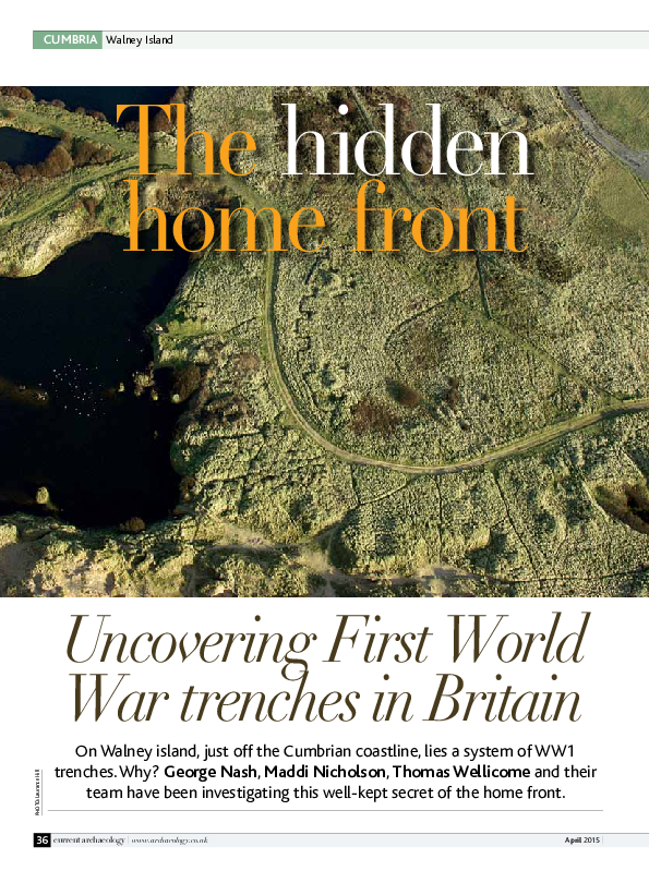 (PDF) The Hidden Home Front: Uncovering First World War Trenches in ...