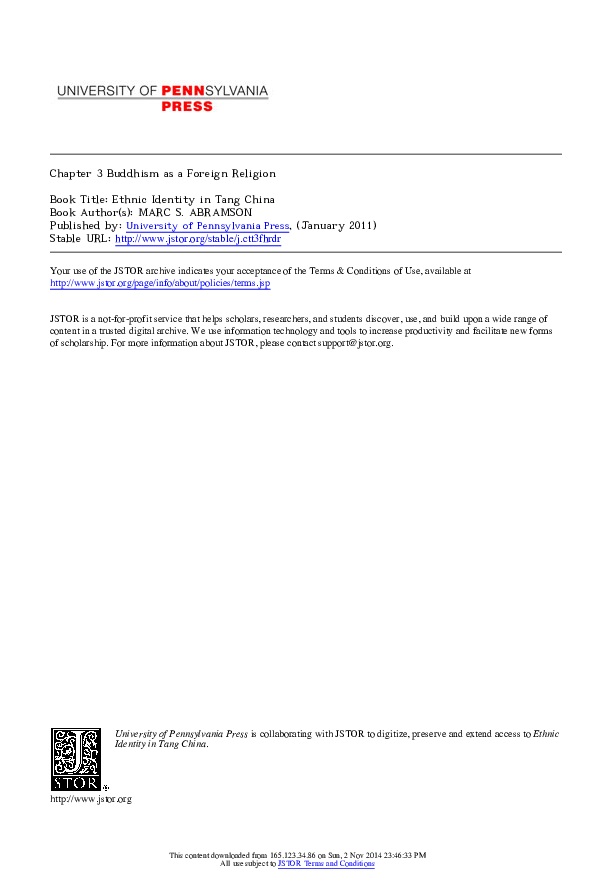 (PDF) Ethnic Identity in Tang China