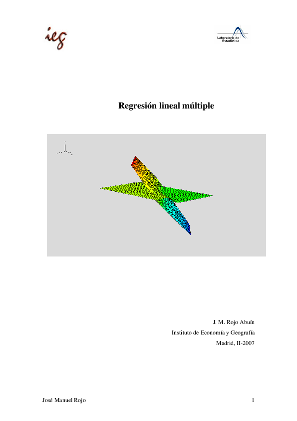 (PDF) Regresión lineal múltiple
