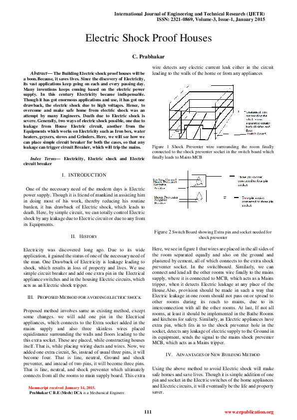 (PDF) Electric Shock Proof Houses