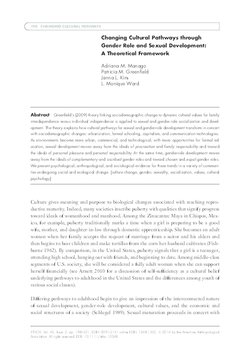 (PDF) Changing Cultural Pathways through Gender Role and Sexual ...