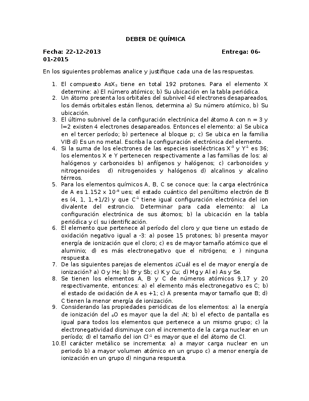 (DOC) Deber Tabla Periodica 2do bimestre 1