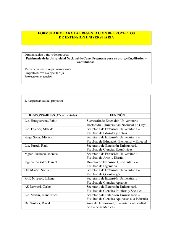 (PDF) FORMULARIO PARA LA PRESENTACION DE PROYECTOS DE EXTENSION ...