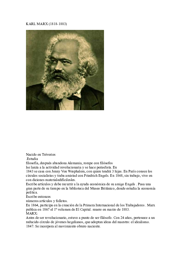 (DOC) KARL MARX