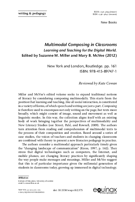 (PDF) Book Review: Multimodal Composing in Classrooms