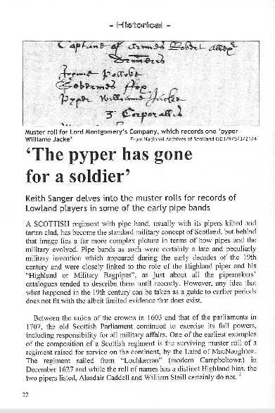 (PDF) The pyper has gone for a soldier