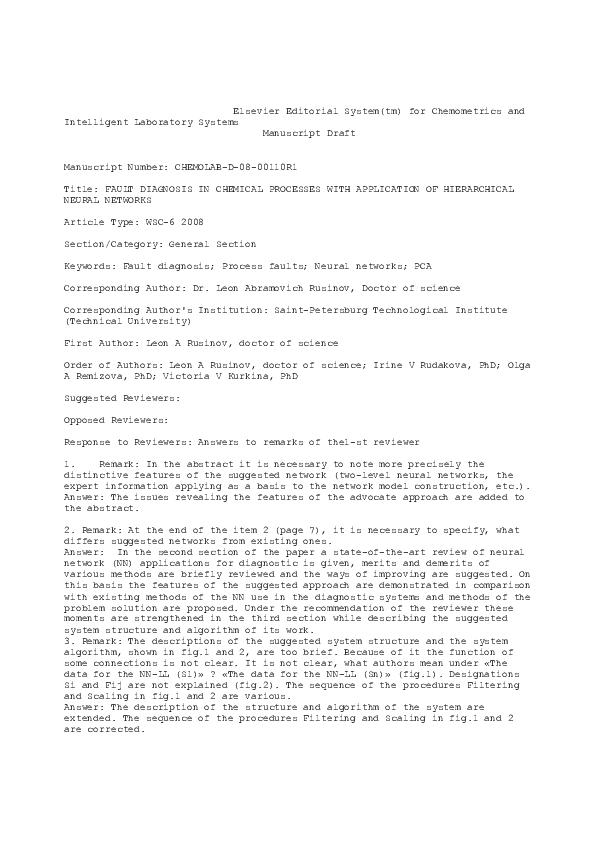 (PDF) Elsevier Editorial System(tm) for Chemometrics and Intelligent Laboratory Systems ...