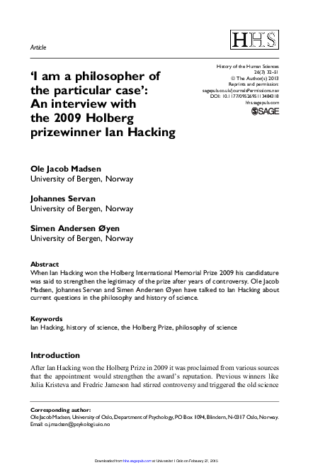 (PDF) ‘I am a philosopher of the particular case’: An interview with ...