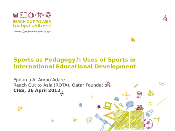 (PPT) Sports as Pedagogy?: Uses of Sport in International Education ...