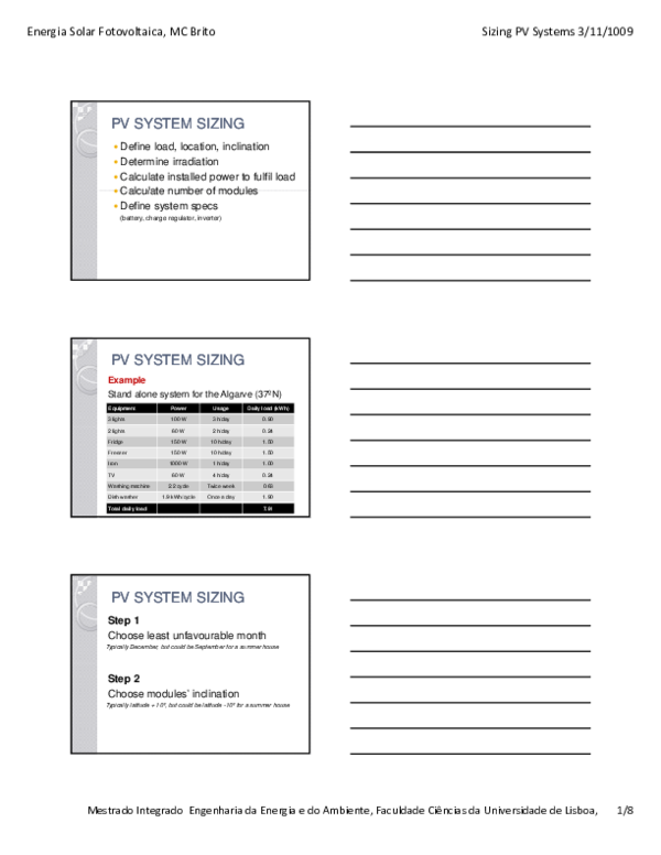 (PDF) PV SYSTEM SIZING PV SYSTEM SIZING