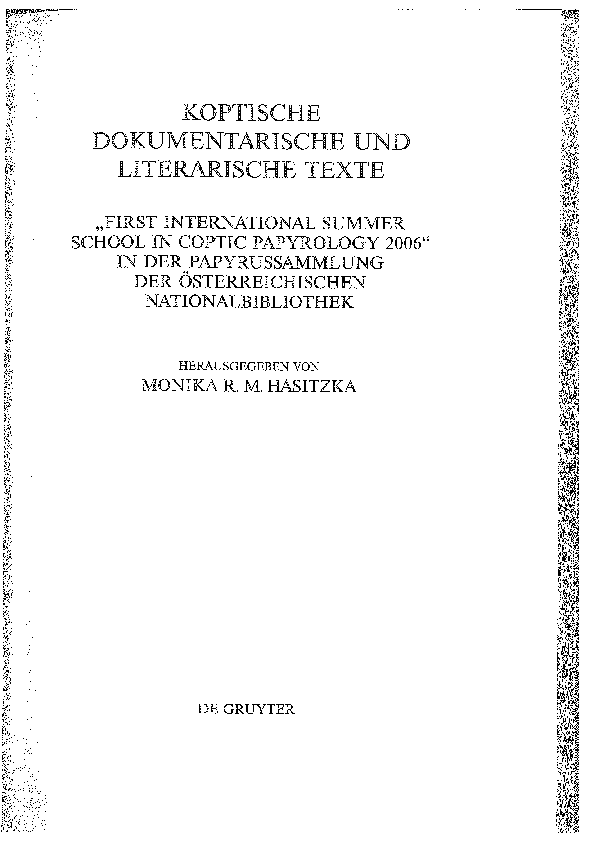 PDF Sahidic Name List With Numbers Christian Askeland And PDF Sahidic Name List With Numbers Christian Askeland And