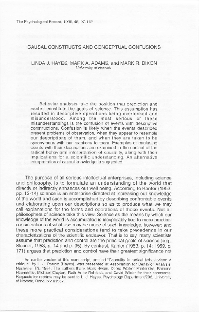 (PDF) 1996 Hayes et al Causal Constructs and Conceptual Confusions