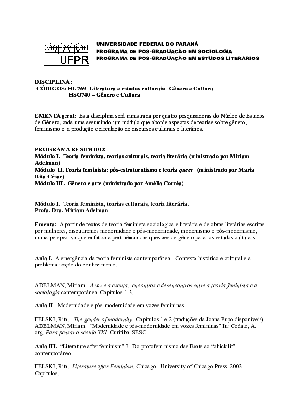 (DOC) Gênero e cultura/Gender and culture