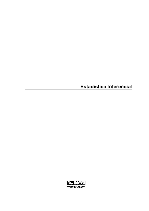 (PDF) Estadística Inferencial