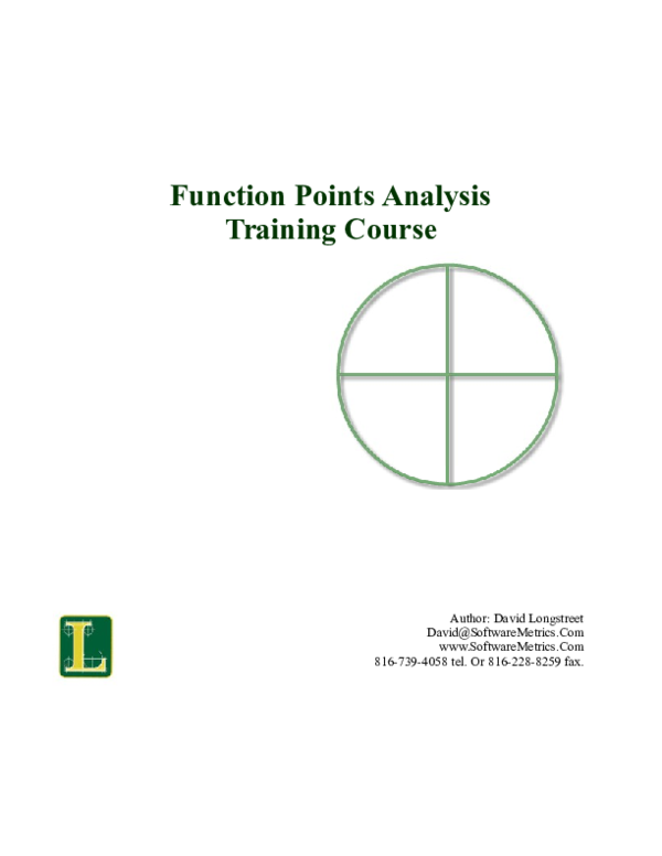Function Point Training Booklet