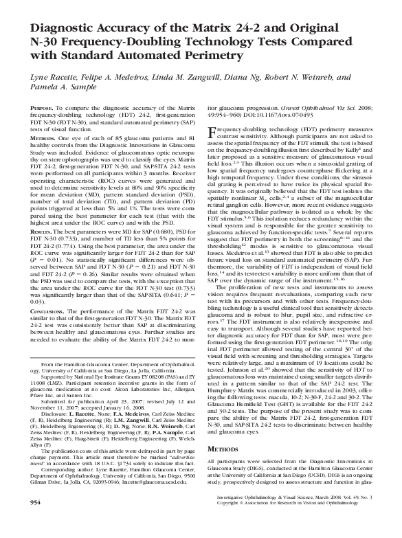 (PDF) Diagnostic Accuracy of the Matrix 24-2 and Original N-30 ...