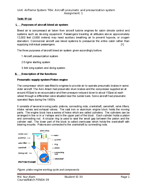 Doc Aircraft Bleed Air System