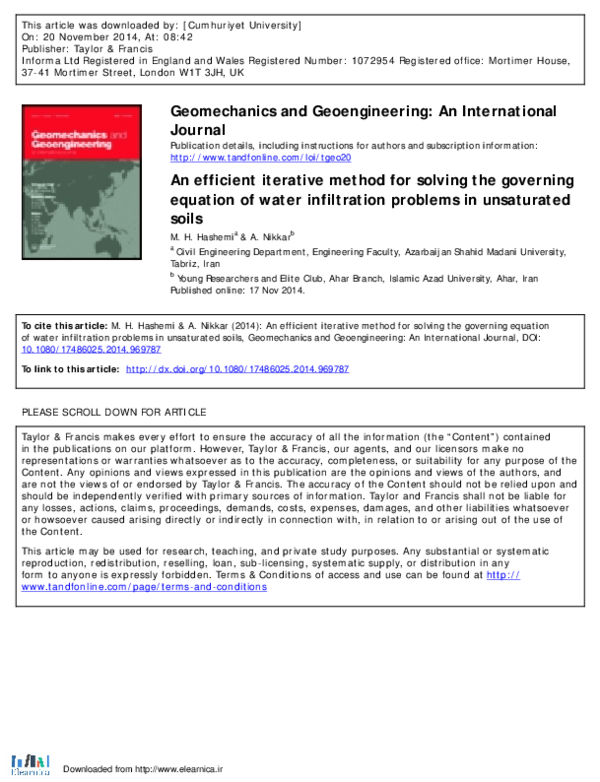 Pdf An Efficient Iterative Method For Solving The Governing Equation