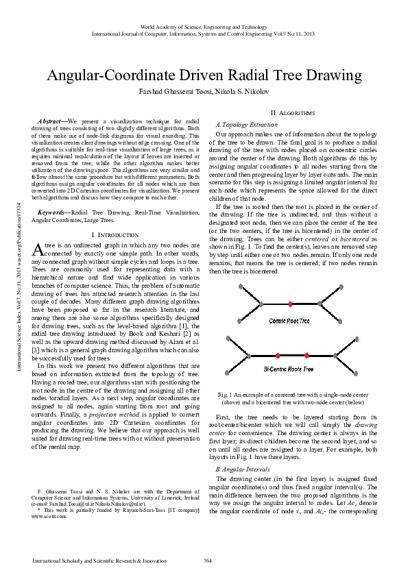 (PDF) Angular-Coordinate Driven Radial Tree Drawing