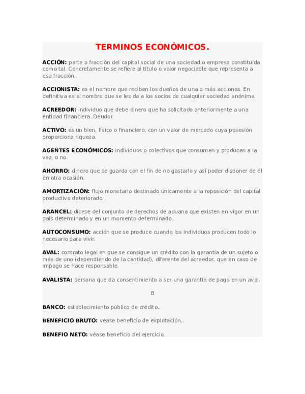 (DOC) TERMINOS ECONÓMICOS