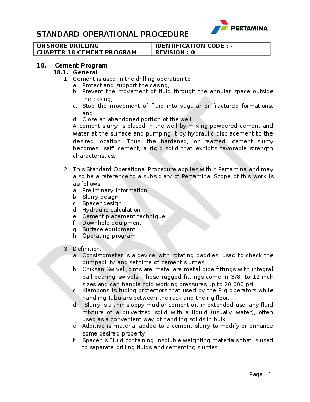 (DOC) SOP Cement Program